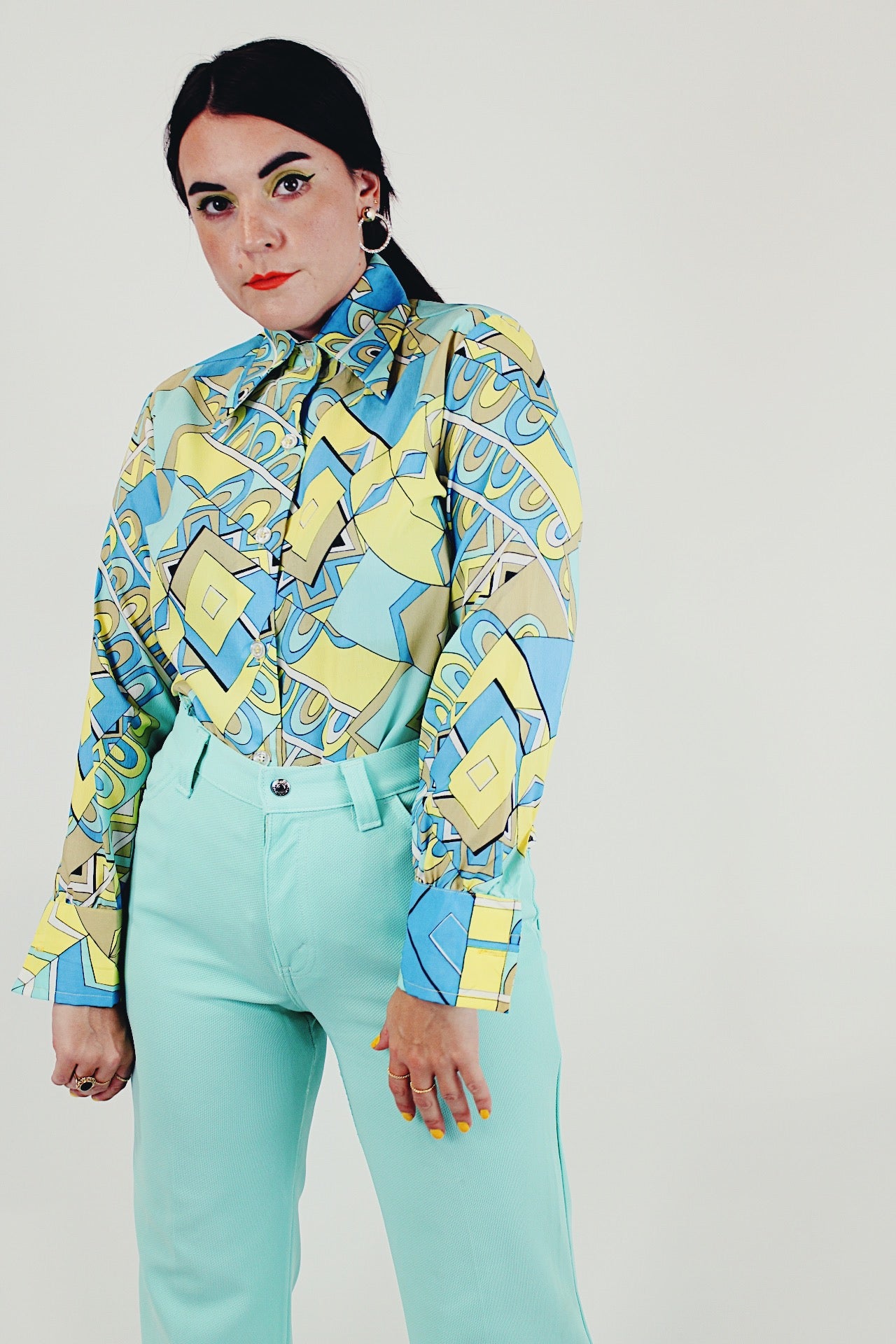 Long Sleeve Pastel Button Up | Live Forever Vintage